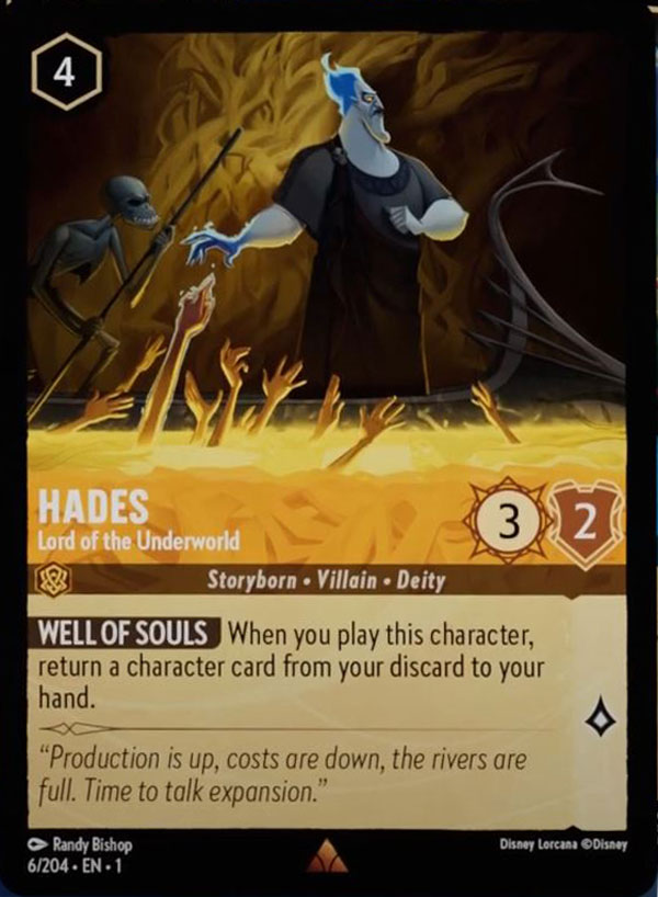 Hades, Lord of the Underworld : Disney Lorcana TCG