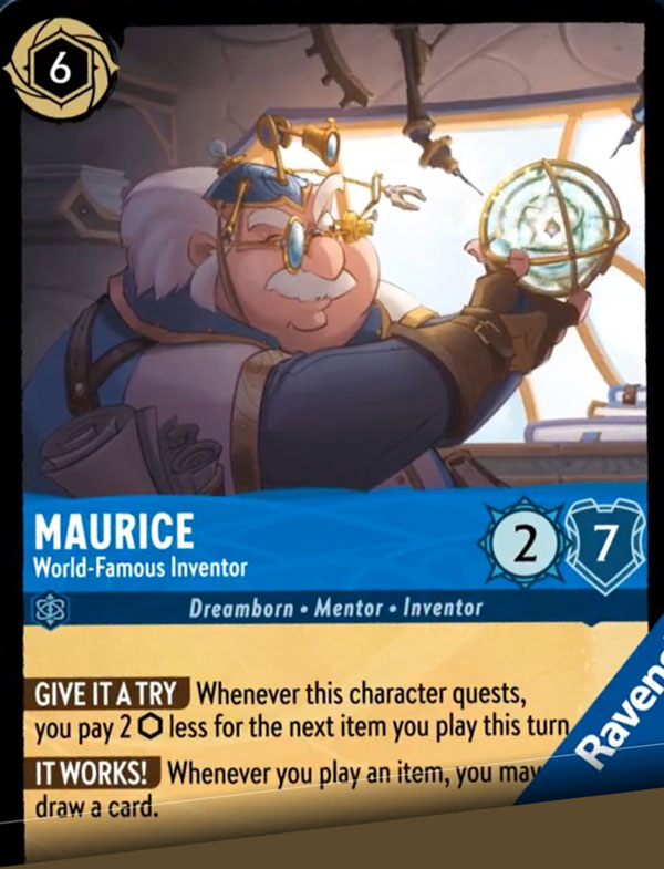 Maurice, World-Famous Inventor : Disney Lorcana TCG